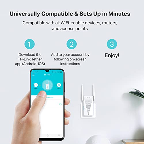 TP-Link AX3000 WiFi 6 Range Extender, PCMag Editor's Choice, Dual Band WiFi Repeater Signal Booster with Gigabit Ethernet Port, Access Point, APP Setup, OneMesh Compatible