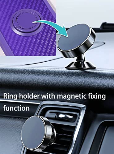 Case for Samsung Galaxy A40 Case Compatible with Samsung Galaxy A40 Phone Case PC backplane + Silicone Soft Frame Cover [360 Metal Ring, Magnetic Car Mount] TZZH-ZI