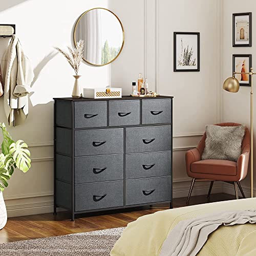 n/a 9-Drawer Dresser Fabric Storage Tower for Bedroom Nursery Entryway Closets Tall Chest Organizer Unit with Steel Frame