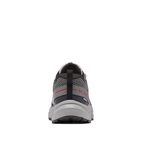 Columbia Men's Plateau Waterproof Hiking Shoe, Steam/Mountain Red, 11.5