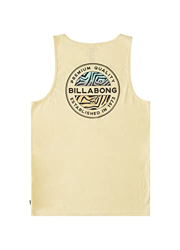 Billabong Men's Graphic Tank Top, Mellow Yellow Rotor, X-Large