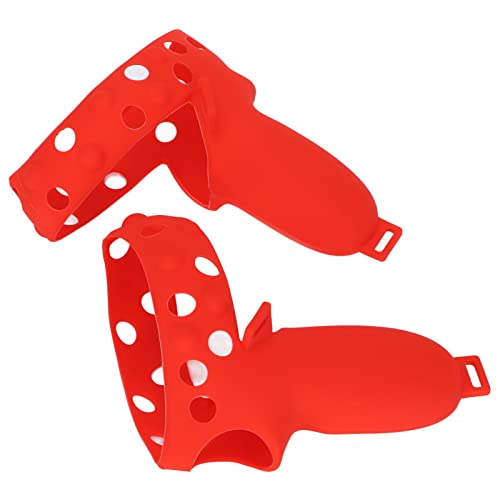 VR Joystick, Controller Grip Cover Antislip Silicone Adjustable Comfortable Washable Sweatproof for Quest 2(red)