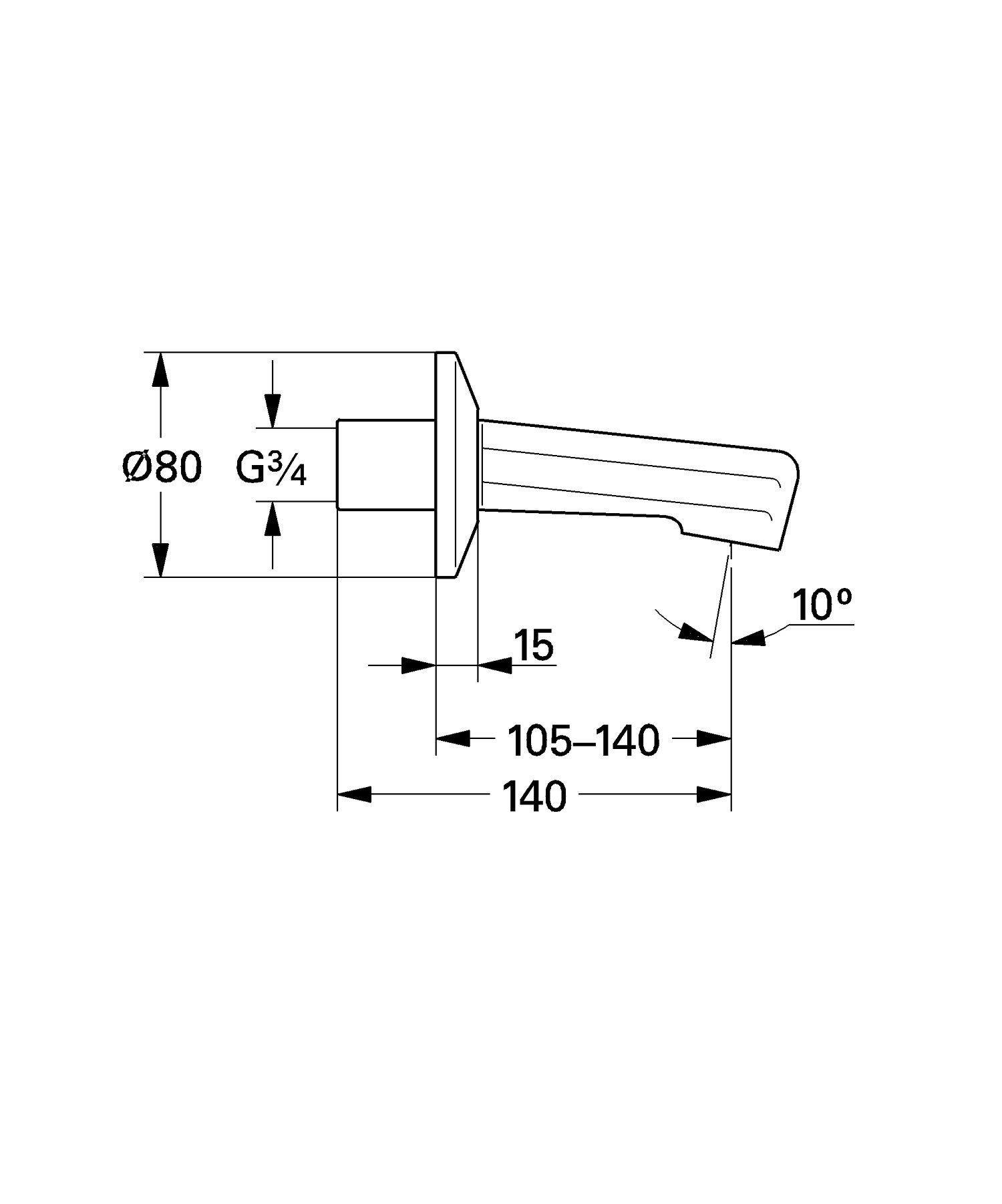 Grohe 13540000 Bath Spout