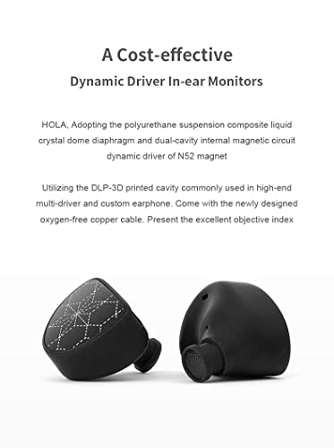 Fanmusic Truthear HOLA Earphone Dynamic in-Ear Minitors with 0.78 2Pin Interchangeable Cable(with Mic)