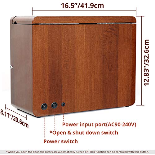 LUKDOF Walnut Watch Winder for 8 Automatic Watches Winding+ 6 Storage Slots LED Backlight Watch Display Box Touchscreen Automatic Rotation Case with Quiet Mabuchi Motors for Men and Women Gift