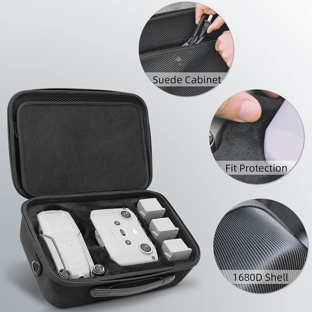 SKEZN Mavic Air 2 Drone Hard Carrying Case Travel Storage Bag for DJI Mavic Air 2S Drone/DJI Mavic Air 2 Fly More Combo with Accessories-Hard Shell Shockproof Travel Case with Shoulder Strap,GYDMC050