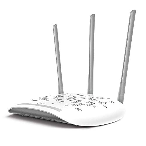 TP-Link Wireless Access Point TL-WA901N | 2.4Ghz N450 Desktop WiFi Bridge | Supports AP/Multi-SSID/Client/RE Mode | 3 Fixed Antennas | Passive PoE w/ Free PoE Injector