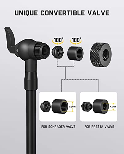 Fanttik Air Pump Hose Adapter, Extension Hose for Schrader and Presta Valve, 19.96'' Locking Tire Chuck Tube, VG8/8V1 Screw Thread Connection, Tire Inflator Universal, Suit for Car, Motorcycle, Bike