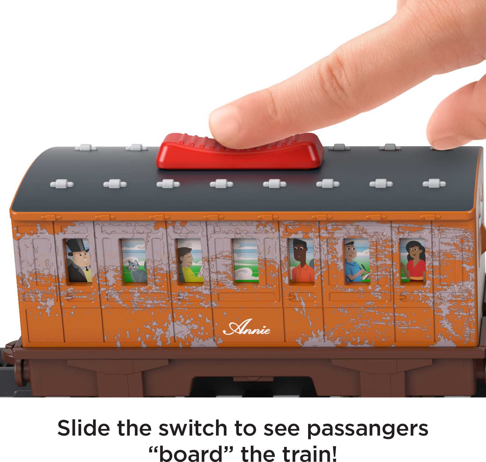 Thomas & Friends Motorized Toy Train Talking Thomas Engine with Sounds Phrases & Passenger Cars for Preschool Pretend Play Kids Ages 3+ Years