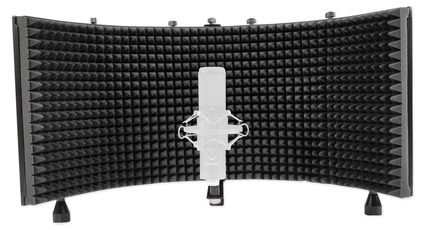 Rockville ROCKSHIELD 3 Large Studio Mic Isolation Shield w/Sound Dampening Foam