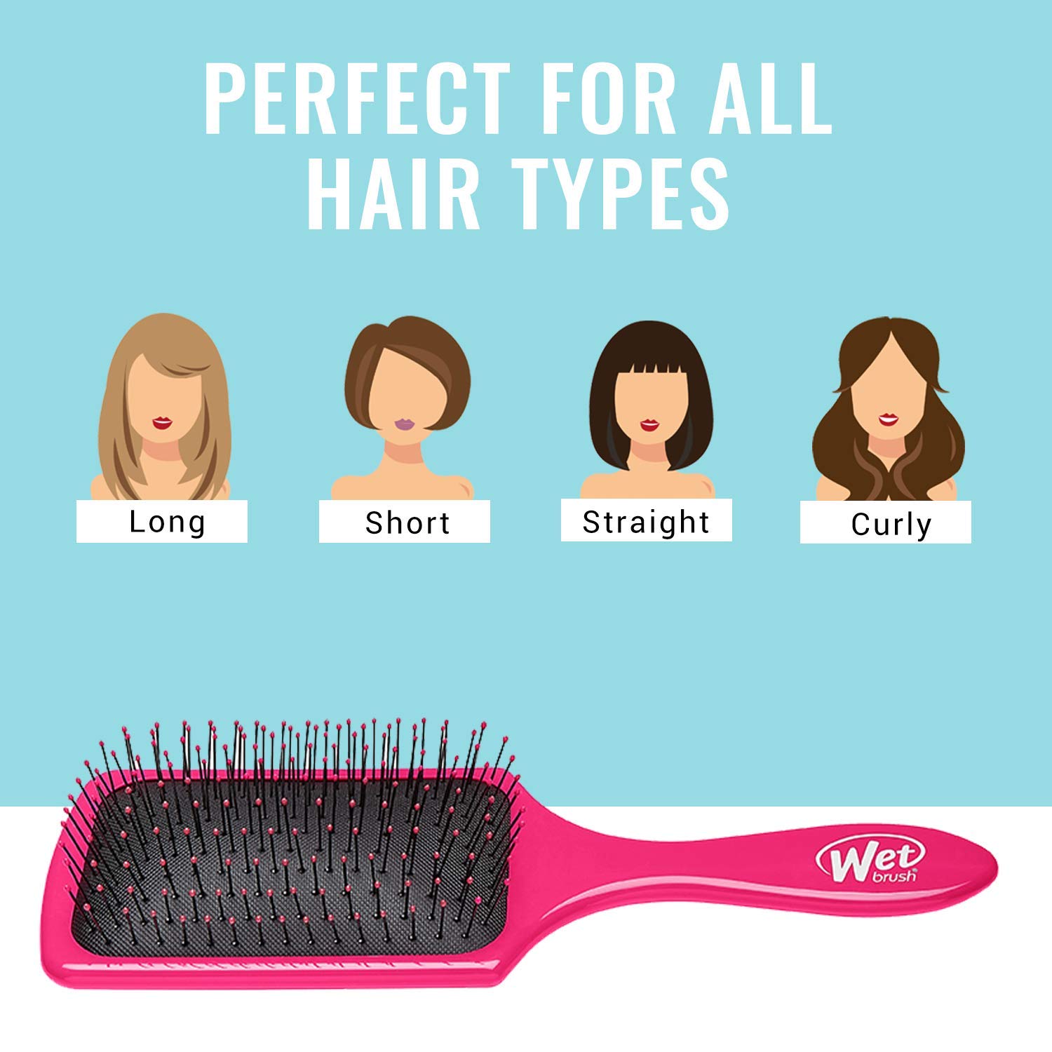 Wet Brush Wet Brush Pro Paddle Punchy Pink, 0.3 Pound