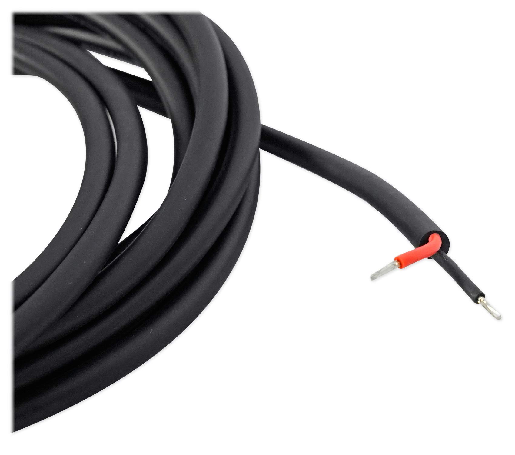 Rockville RTSBW15 15 Foot 1/4" TS to Bare Wire Speaker Cable,16 AWG,100% Copper