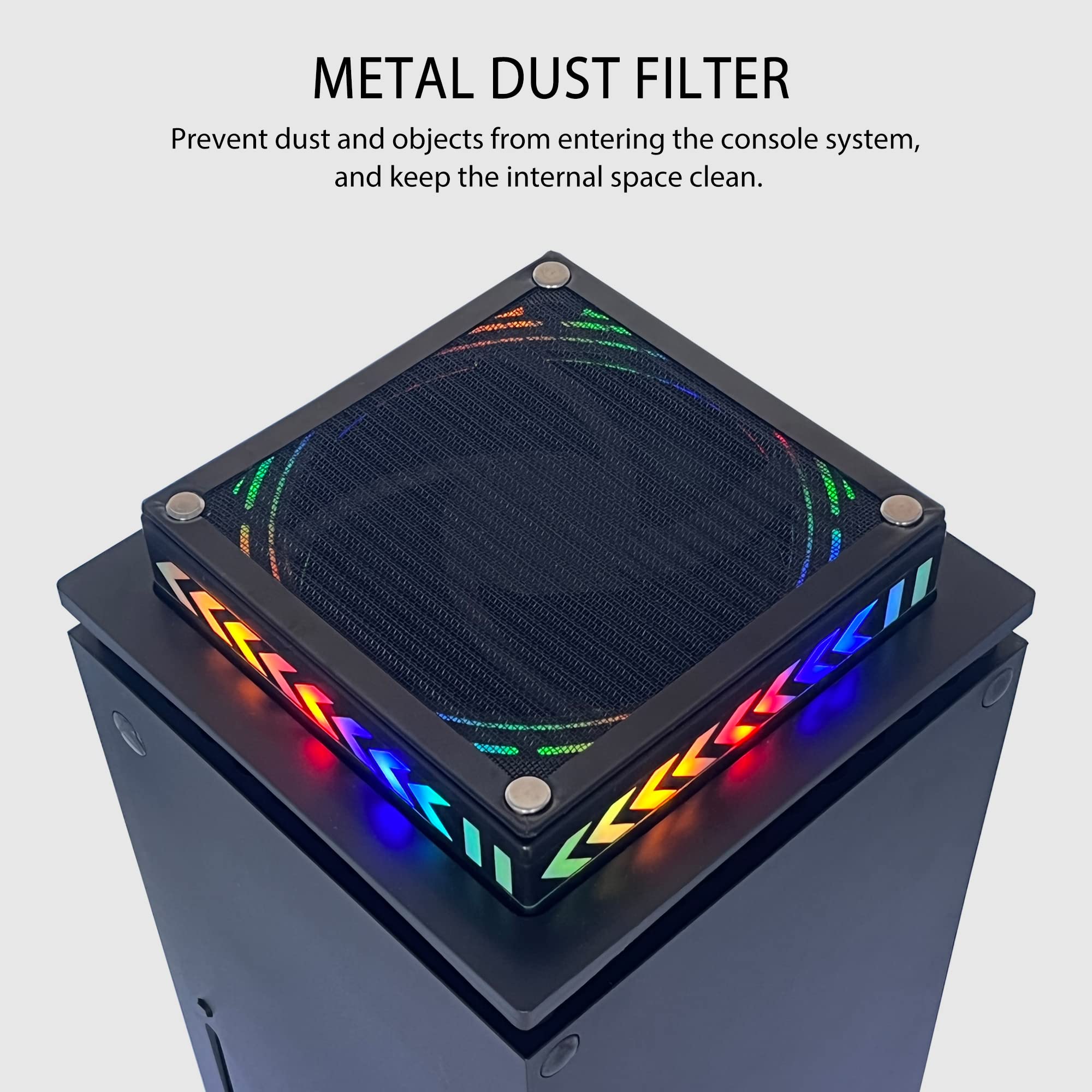Cooling Fan for Xbox Series X with LED Light DOBEWINGDELOU Top Fan Cooler System with Dust Filter Low Noise Black