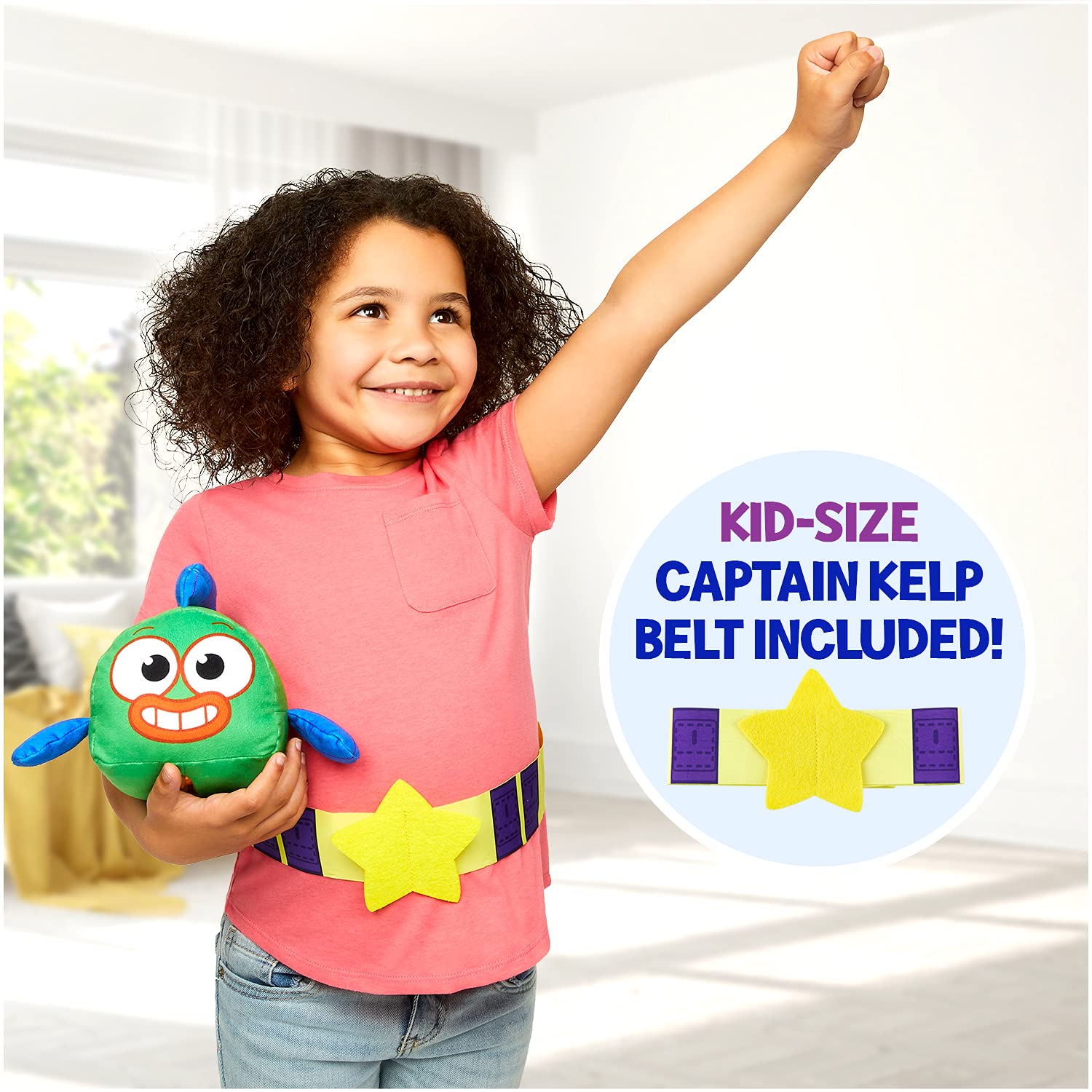 WowWee Baby Shark's Big Show! Reversible William Plush Flips Into Captain Kelp – Stuffed Animal Fish – Cute Plushies for Kids