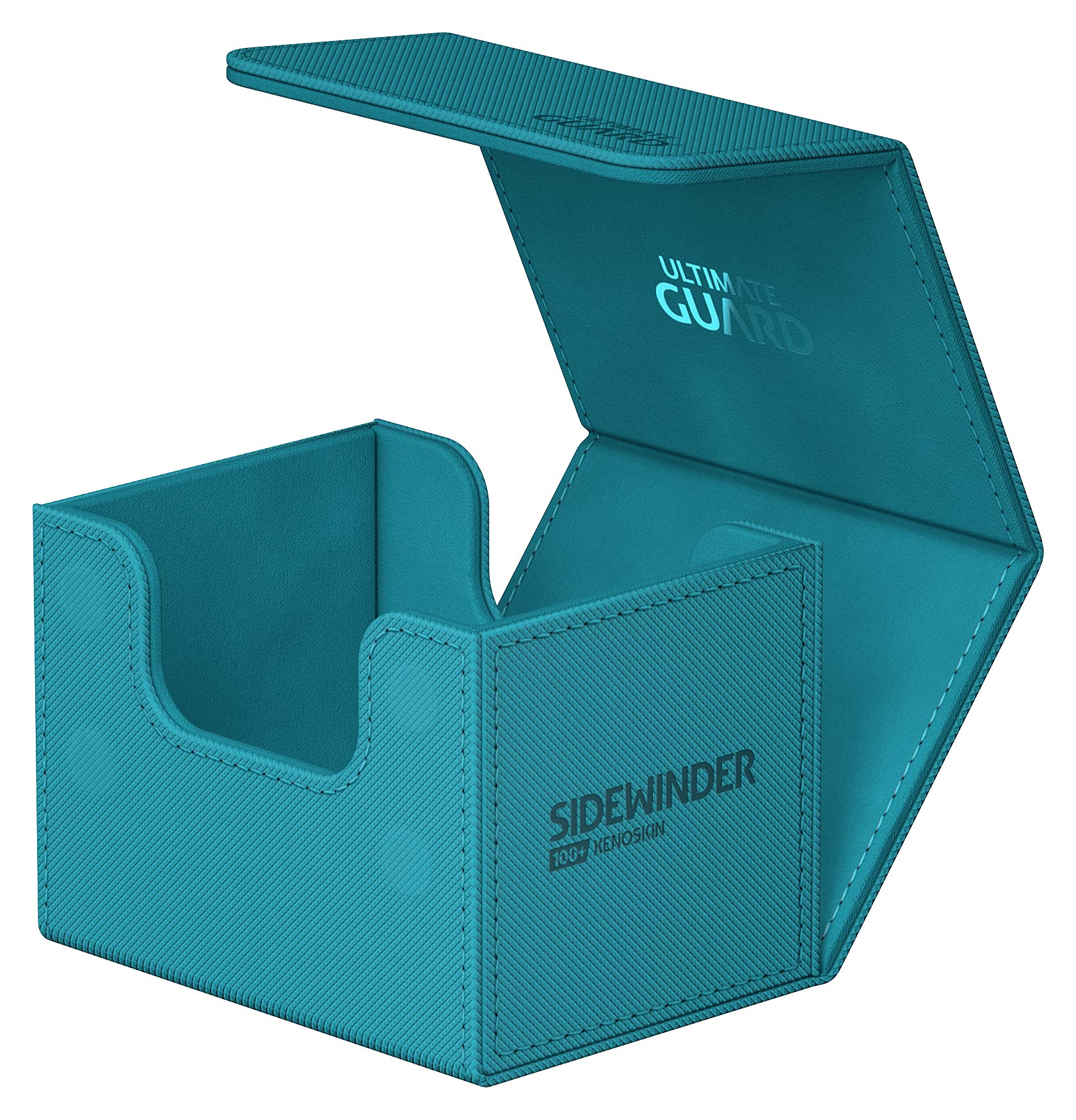 Ultimate Guard Sidewinder 100+, Deck Box for 100 Double-Sleeved TCG Cards, Petrol, Magnetic Closure & Microfiber Inner Lining for Secure Storage
