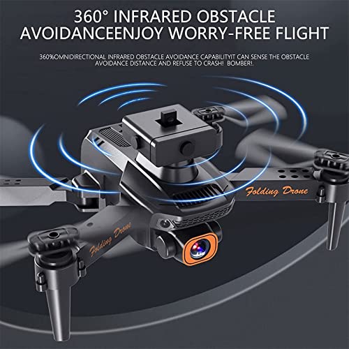 Mini Drone with 1080p Dual HD Camera, Foldable Quadcopter HD Camera Remote Control Toys Gifts for Beginner with Altitude Hold Headless Mode One Key Start Aircraft