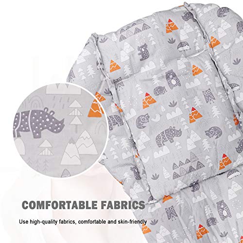 Myusbest Baby High Chair Cushion, Thick Pad for Wooden High Chair, Baby Dining Chair Liner Mat(er Mat(Grey Forest)