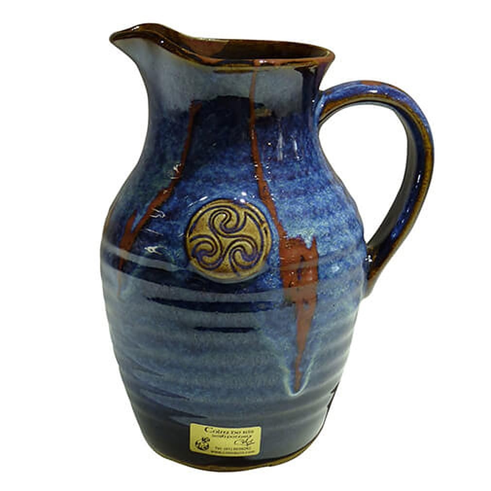 Colm de Ris Pitcher Beverage Ceramic Serveware Celtic Triskele Symbol Housewarming Gift Kitchen Item Present