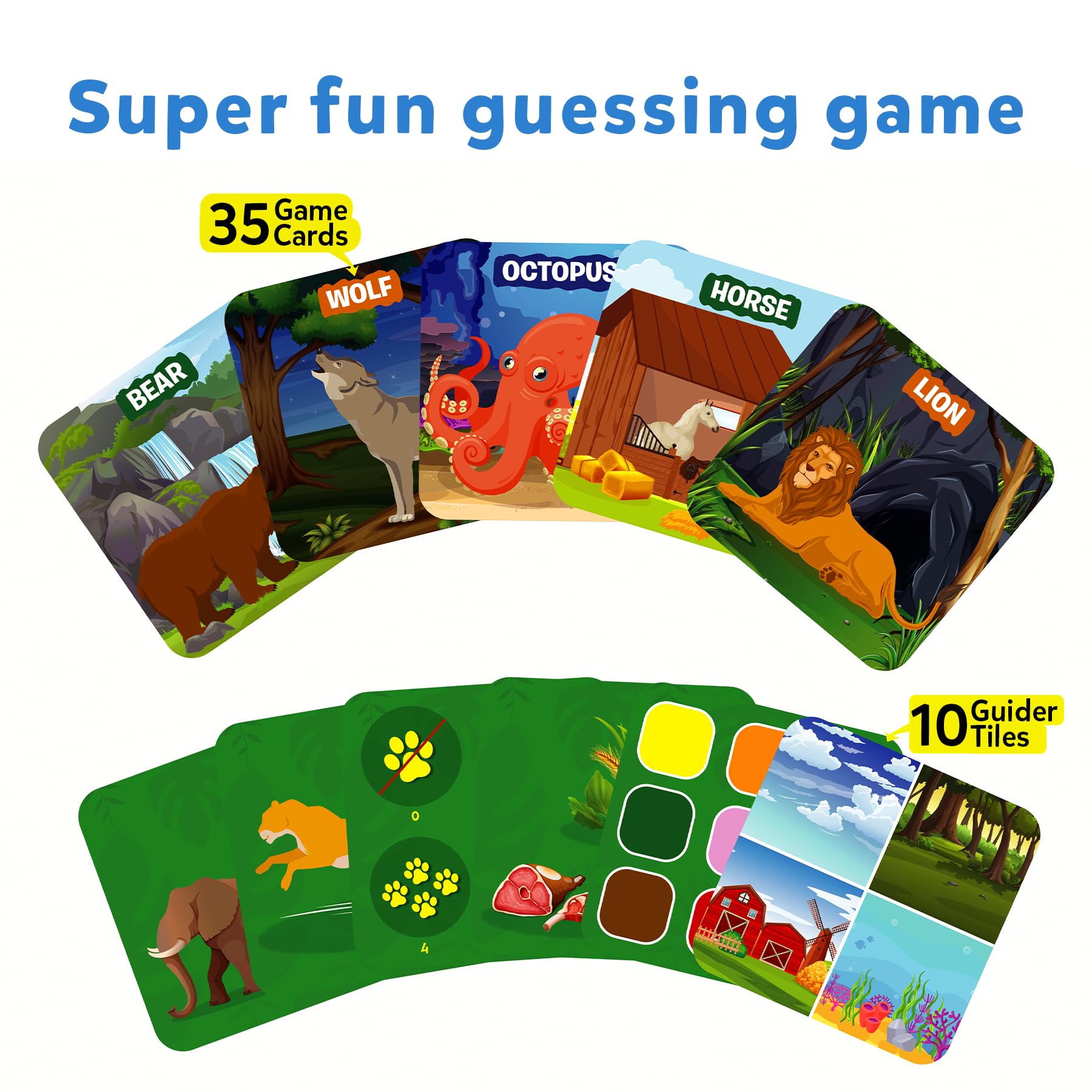 Skillmatics Found It Indoor Edition & Guess in 10 Junior Animal Kingdom Bundle, Fun Family Games, Ages 3 to 7
