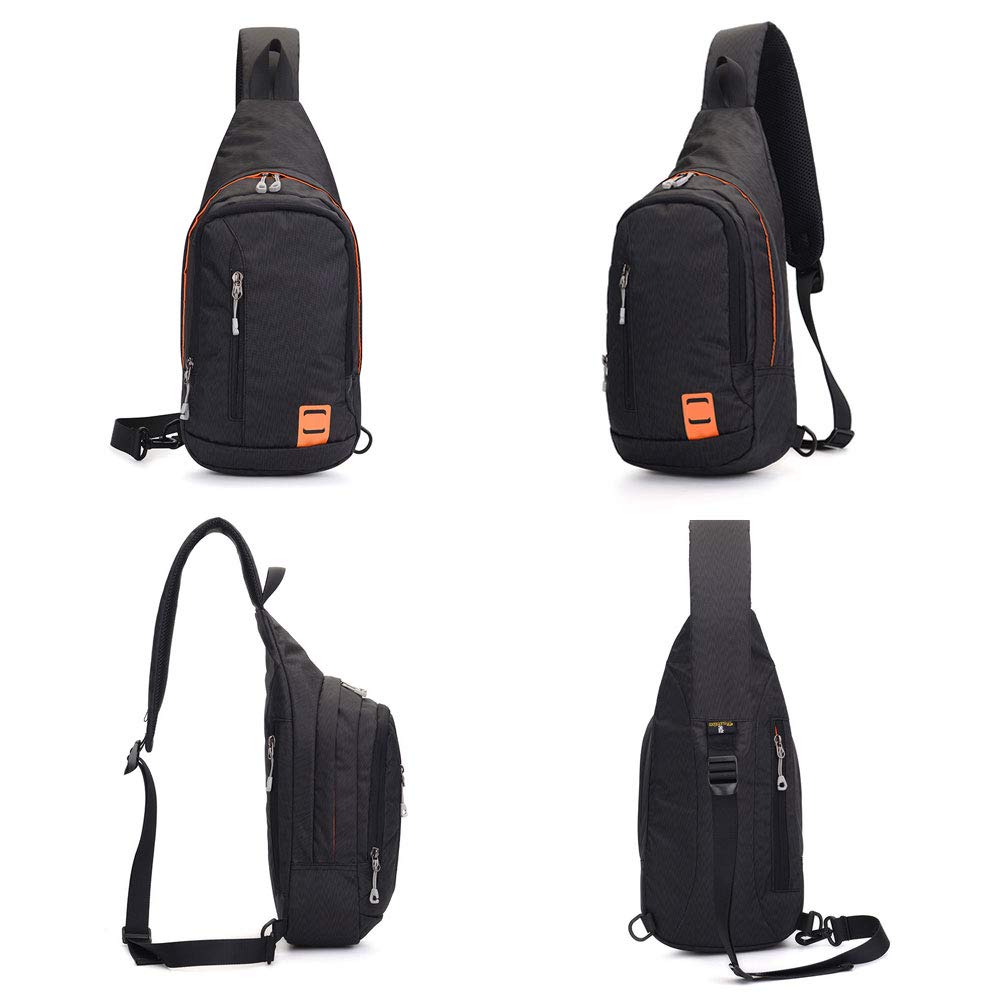 Peicees Small Sling Backpack Waterproof Unisex Shoulder Bag Chest Crossbody Daypack