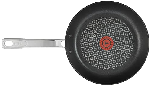 T-fal C51705 ProGrade Titanium Nonstick Thermo-Spot Dishwasher Safe PFOA Free with Induction Base Fry Pan Cookware, 10-Inch, Black -
