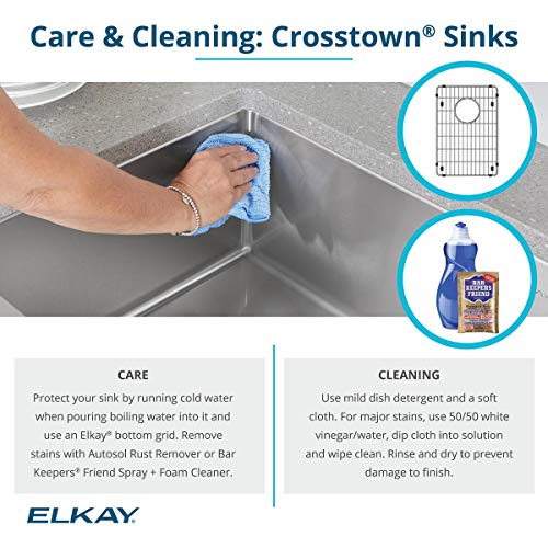 Elkay Crosstown ECTSRA33229TBG5 Equal Double Bowl Dual Mount Stainless Steel Kitchen Sink Kit with Aqua Divide