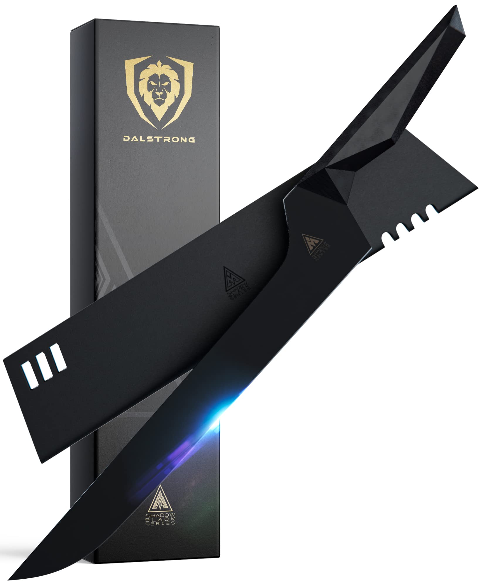 DALSTRONG Corner Counter Cutting Board - Lionswood End-Grain Teak Wood bundled with Slicing & Carving Knife - 12" - Offset Blade - Shadow Black Series