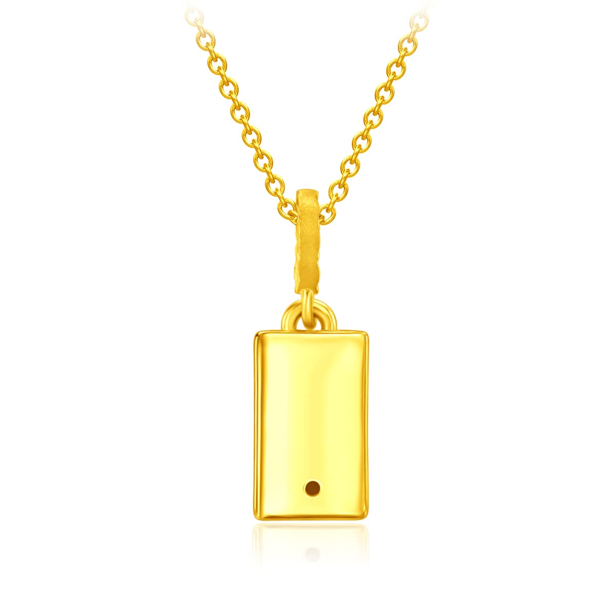 CHOW TAI FOOK 999 Pure 24K Gold Gold & Rich gold bar pendant (Mini)