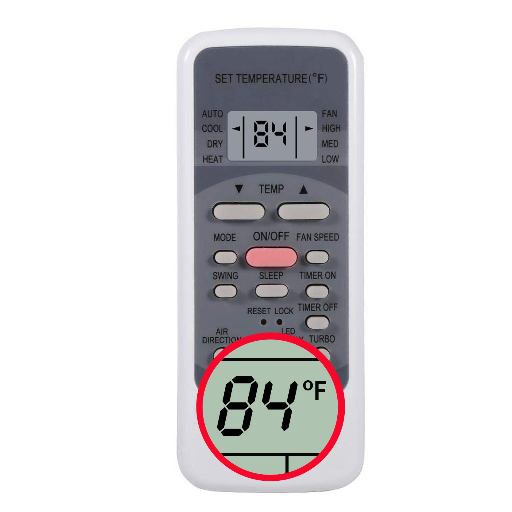 CHOUBENBEN Replacement Remote Control for Midea RG51I39/BGEFU RG51M5/EU MSC-30HRDN1-MP0W MSC-36HRDN1-MN5W MSC-28CRDN1-MN15W MSC-36CRDN1-MN5W AC Air Conditioner