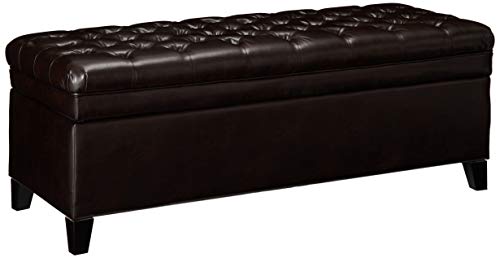 Christopher Knight Home Juliana PU Storage Ottoman, Brown