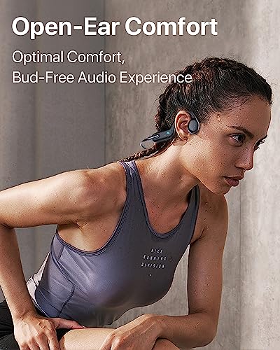 HIFI WALKER Bone Conduction Headphones IPX8 Waterproof MP3 Player for Swimming, Underwater Music Player 32GB, Open-Ear Wireless Bluetooth 5.3 Earbuds with Mic for Running, Cycling, Swimming