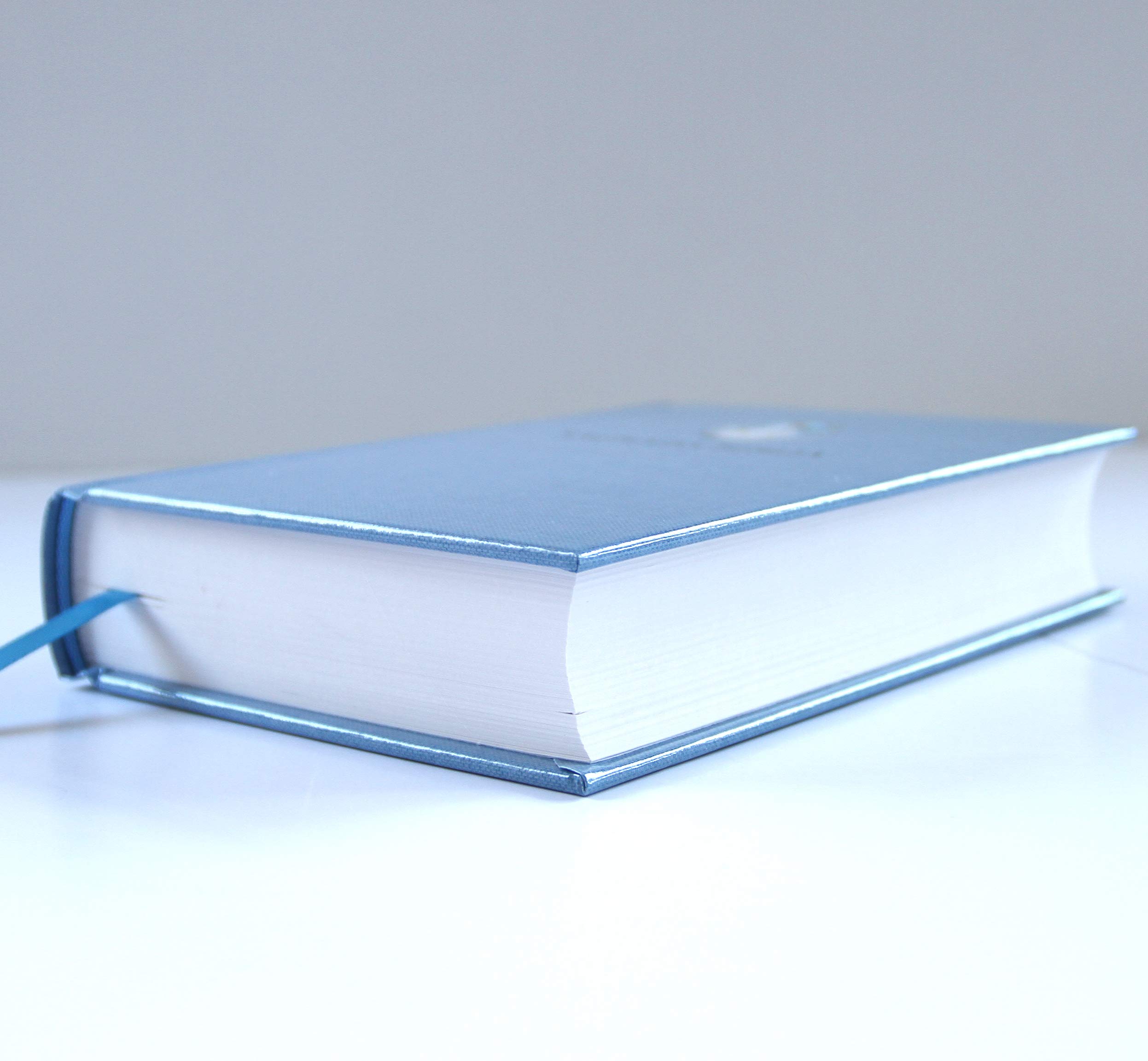 Biblia Católica en español. Tapa dura azul, con Virgen Milagrosa en cubierta / Catholic Bible. Spanish-Language, Hardcover, Blue, Compact