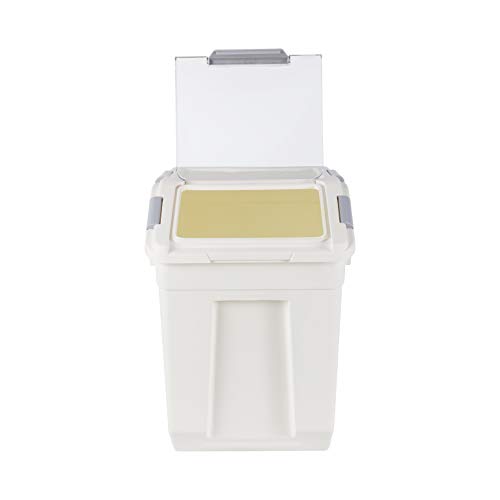 Flour Storage Container 25 lb with Wheels Seal Locking Lid PP Pack-6