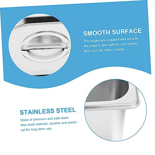 ULTECHNOVO 2pcs Hotel Pan Table Tray Deep Steam Pan Stainless Steel Chafers Stainless Steel Saucepan Table Trays for Eating Food Heater Buffet Dishes Container Buffet Simple Tray Canteen Tray