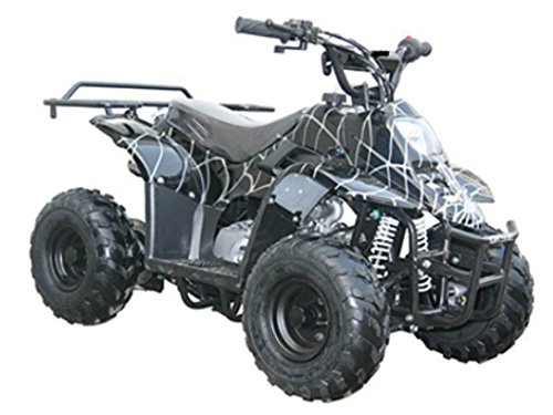 Motor HQ 110cc Kids ATV - ATV - Four Wheeler - Kids 4 Wheeler - Fully Automatic - Four Wheelers - 4 Stroke Engine - 6" Tires - Quads -Black Spider