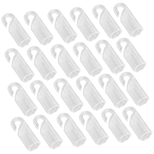 HANABASS 72 pcs Accessories Vertical Replacement Stick Wand Hardware Cap Blinds Sleeve Parts Fixing Operating Rod Connector Curtain Hook Caps for Tip Plastic Blind Rotating Blinder