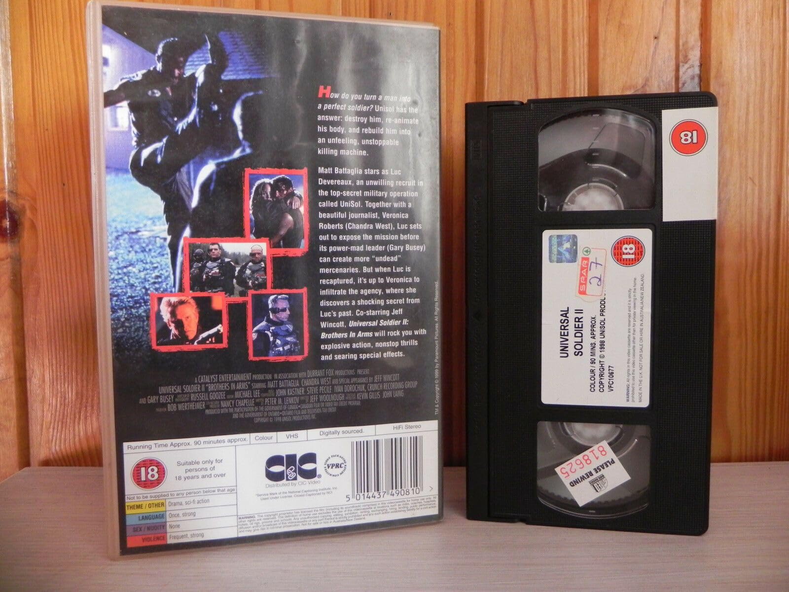 Universal Soldier 2 - Big Box - Ex-Rental - Martial Arts - Sci-Fi - Action - VHS