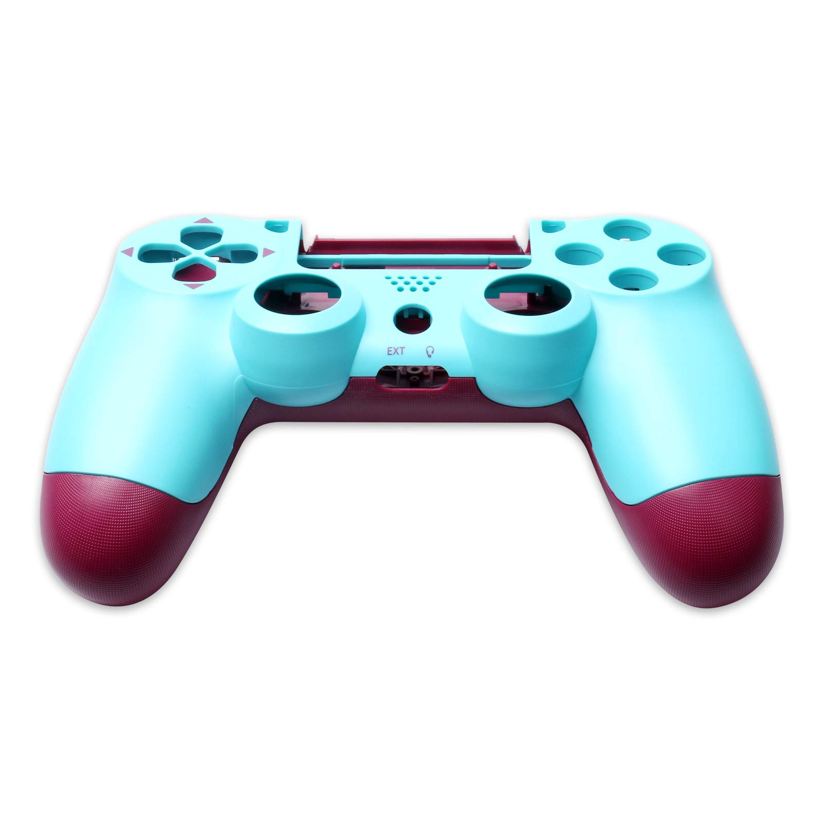 HUAYUWA Plastic Game Controller Housing Case with Buttons Replacement Set Fits for PlayStation 4 Slim 4.0 JDM-040 (V1 Version), Berry Blue