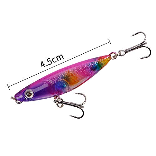 Bionic Hard Bait, 45mm Mini Lifelike Bionic Hard Bait Fake Fish Lure with Hooks Fishing Gear Tools - Black