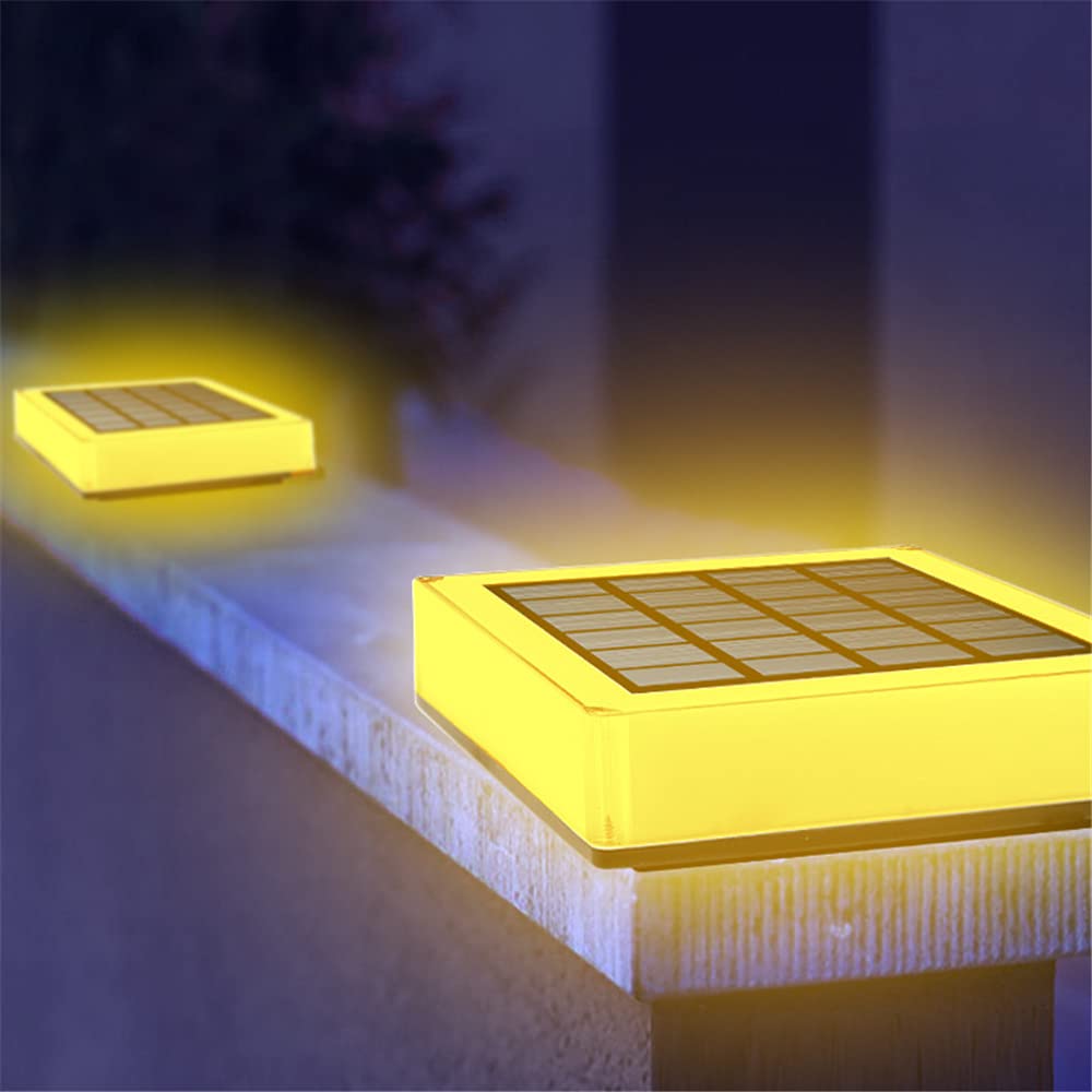 ZHUANYIYI Outdoor Solar Column Headlights, Courtyard Fence Pillars Waterproof Lighting, Home Garden Pavement Decorative Landscape Lights