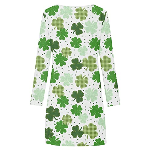 St. Patrick's Day Long T-Shirt for Ladies Ugly St. Patrick's Day Shirts for Women Funny Graphic Print Tops St. Patrick's Day Printed Loose Long Tops Long Sleeve Blouses Casual Pullover