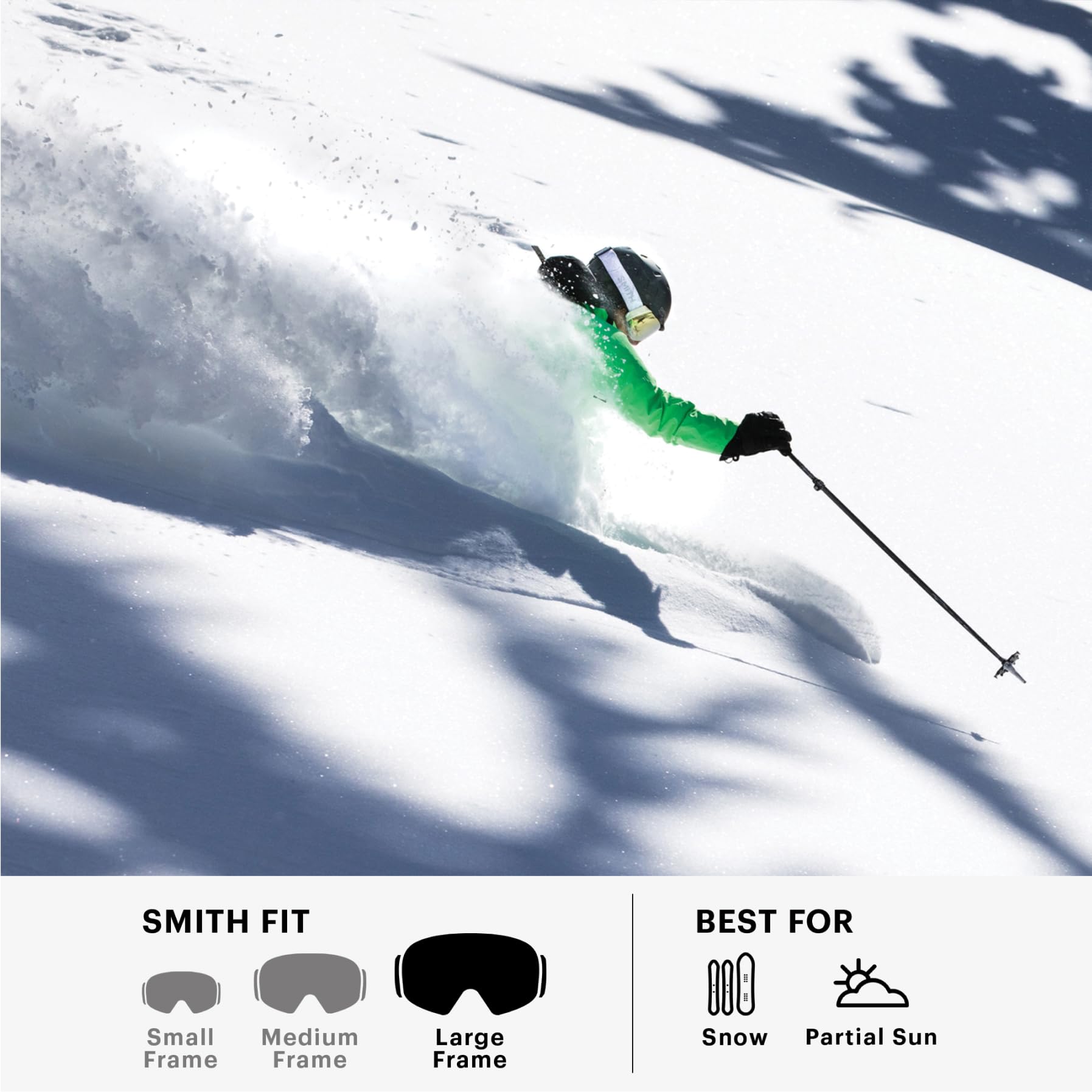 SMITH Squad XL Goggles with ChromaPop Lens – Performance Snowsports Goggles with Replaceable Lens for Skiing & Snowboarding – for Men & Women with Larger Faces – Black + Everyday Violet Mirror Lens