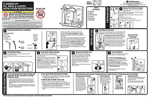Fluidmaster 400CRP14 Fill Valve and 2-inch Flapper Repair Kit (Pack of 1)
