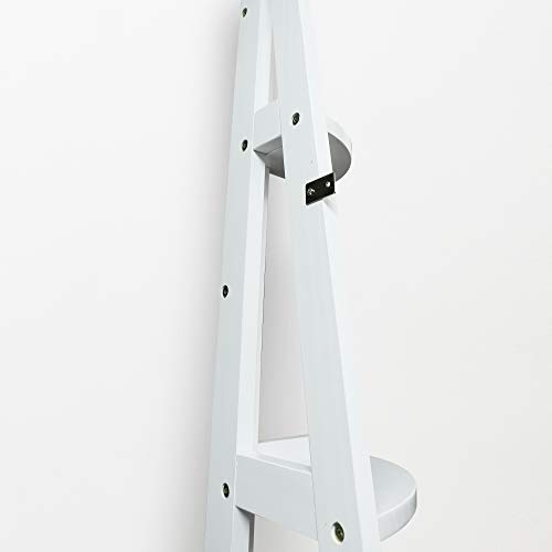 Casual Home 5-Shelf Corner Ladder Bookcase, White (Pack of 1)