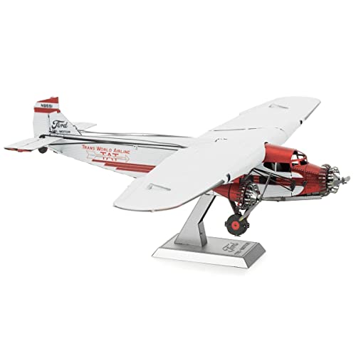 Fascinations Metal Earth Ford Trimotor 3D Metal Model Kit Bundle with Tweezers