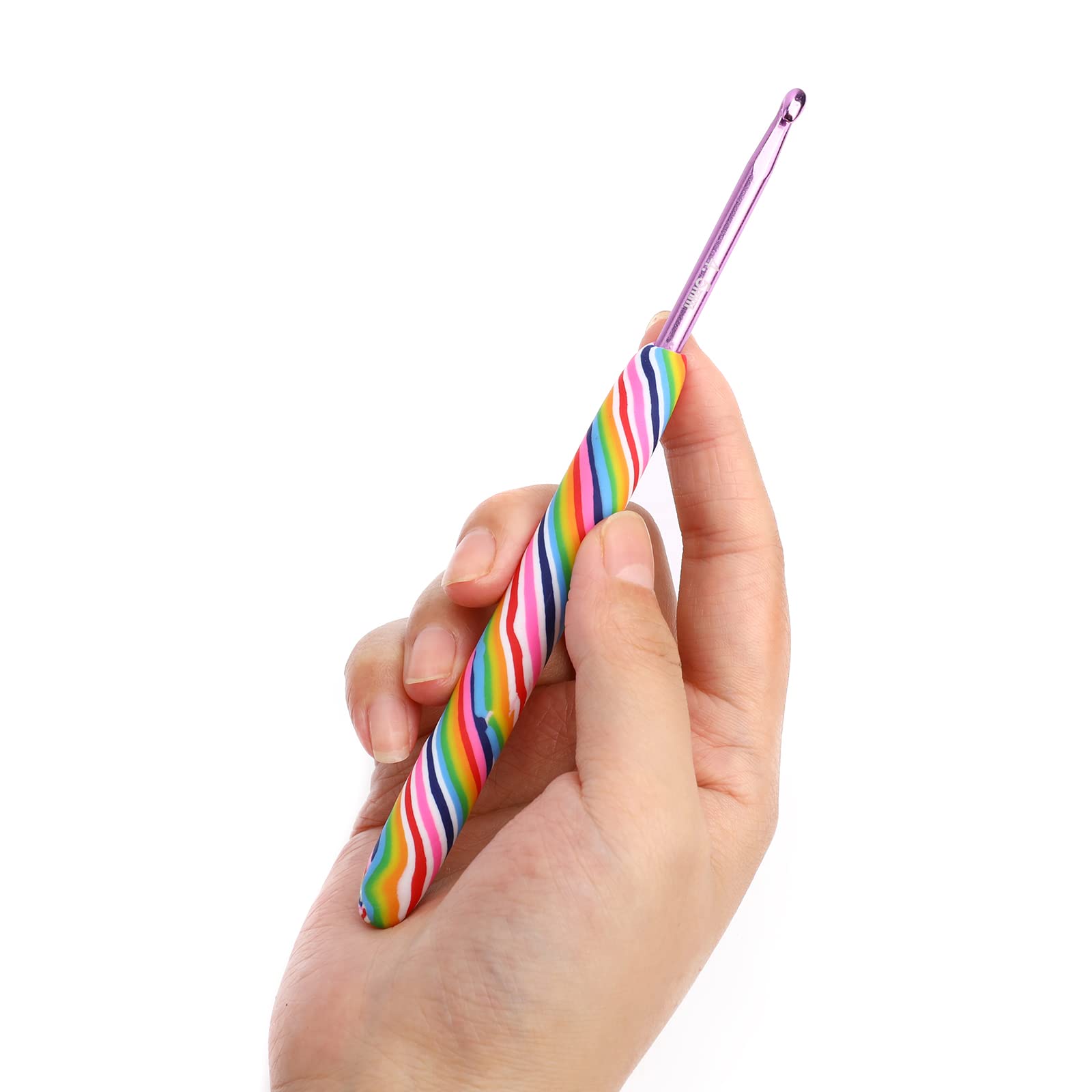 Coopay Warm Crochet Hooks 2G Crochet Kits, Rainbow Crochet Needles for Crocheting, Sturdy & Well-Crafted, 10pcs Crochet Hook Set for DIY Knitting Art Beginners and Experienced Crochet Lovers