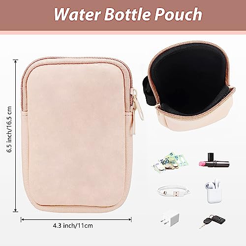 Stanley Cup Accessories Set Includs 1 Pcs Water Bottle Pouch, 6 Pcs Silicone Spill Proof Stopper, 2 Pcs Straw Cover Cap(9-10mm Straw), 1 Pcs Silicone Boot for Stanley Cup 40oz & 30oz Tumbler (Pink)
