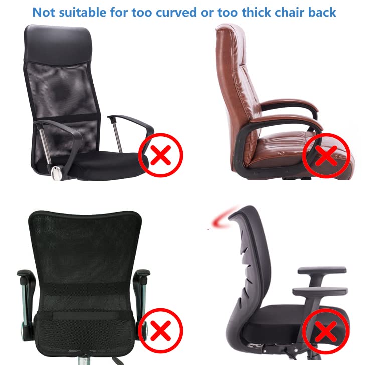 Office Chair Headrest Universal Attachment, Neck Support Cushion Clip on, Elastic Sponge Head Pillow for Ergonomic Executive Chair Detachable, Height & Angle Adjust Upholstered, Chair Not Included