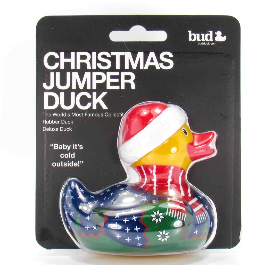 Christmas Jumper (Bad Holiday Sweater) by Bud Duck | Bath Toy, Collectable, Elegant Packaging | Child Safe