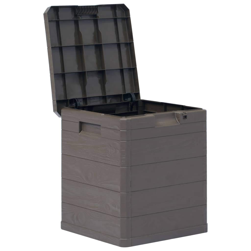 FAMIROSA Garden Storage Deck Box,Outdoor Plastic Lockable Garden Container Cabinet Toolbox for Patio, Lawn, Poolside, Backyard Outdoor 16.7"x17.3"x19.7"(23.8 Gal)